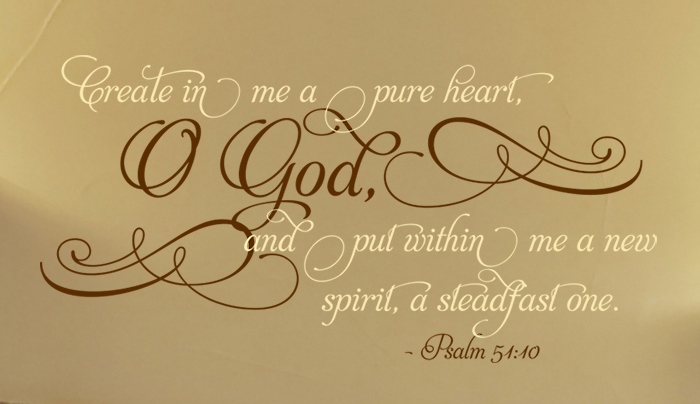 Create in me a pure Scripture Wall Decal