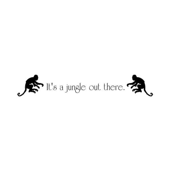 Monkey Silhouette 2B - LAK - 15-J - Jungle - WiseDecor Wall Lettering