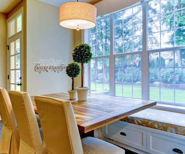 It is around the table Wall Decal