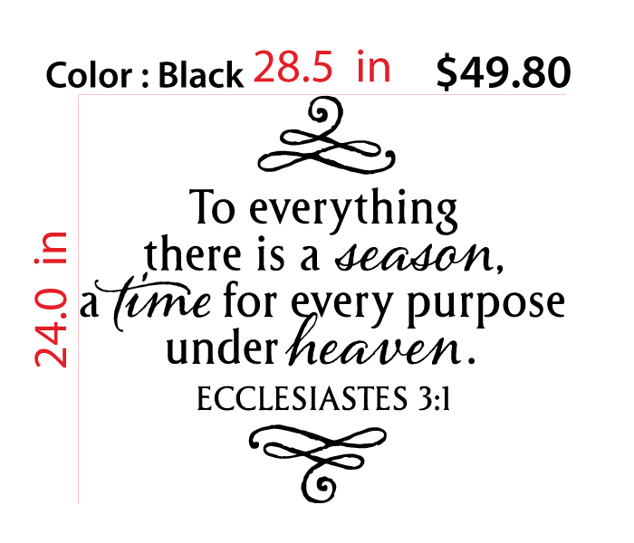 Custom decal for DeDe - To everything there is a season - Decorate with ...